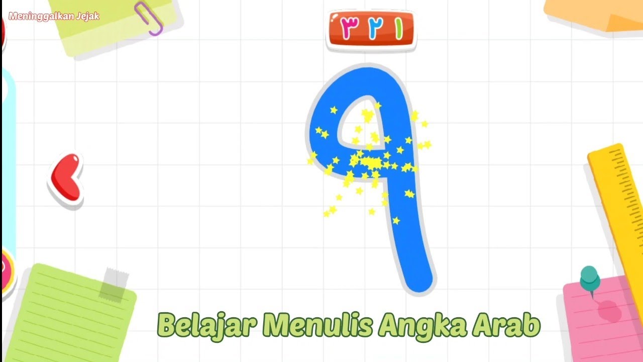 belajar menulis angka arab 1,2,3,4,5,6,7,8,9 - YouTube