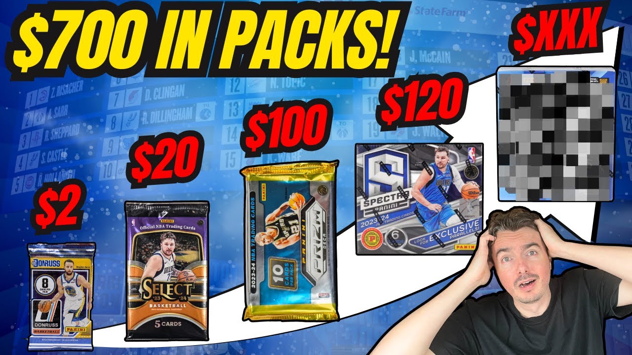 The Price Goes Up With Every Pack!! 17 Random Basketball Packs for $700 ...