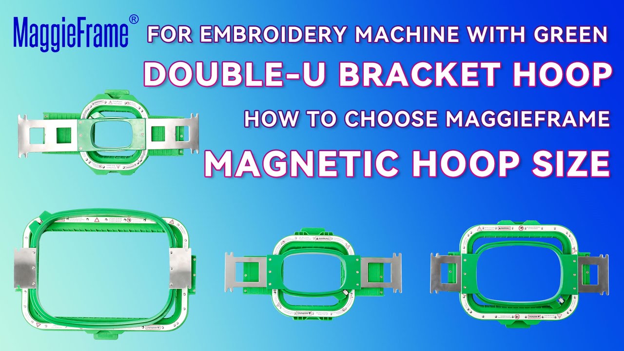 For Embroidery Machine with Green Double U Bracket Hoop How to Choose ...