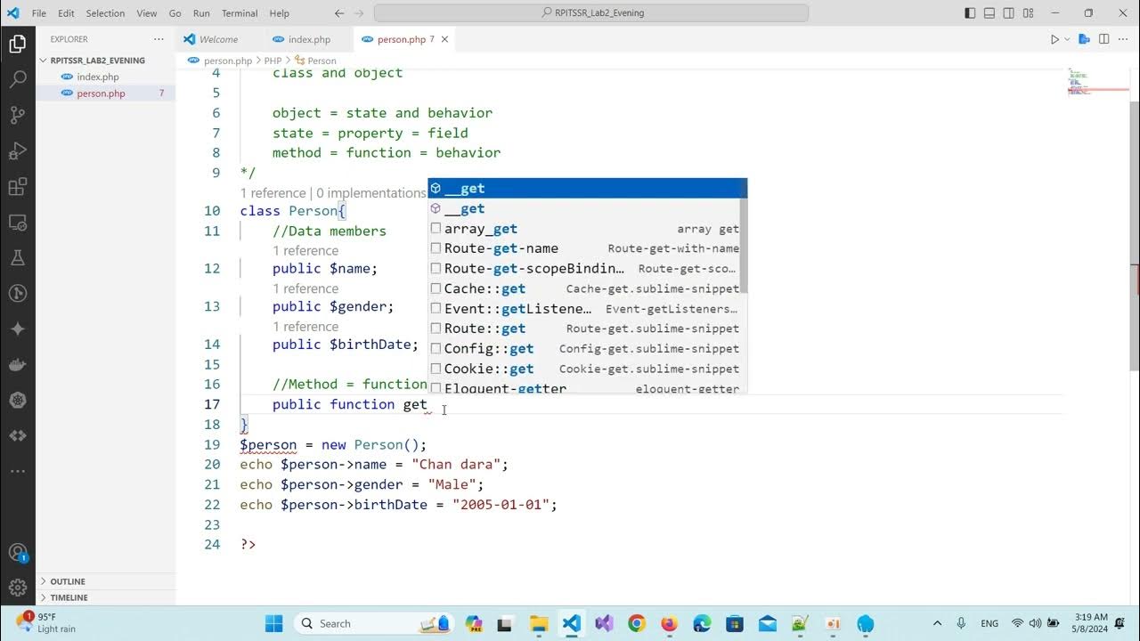 RPITSSR Lab2 Evening | Basic PHP OOP - YouTube