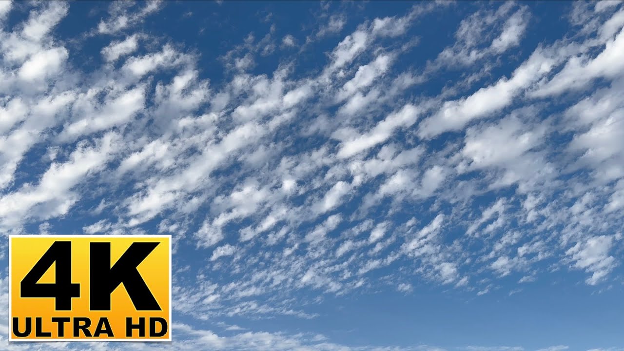 Blue Sky and Clouds Screen Saver (No sound) 2 Hours 4K UHD - YouTube