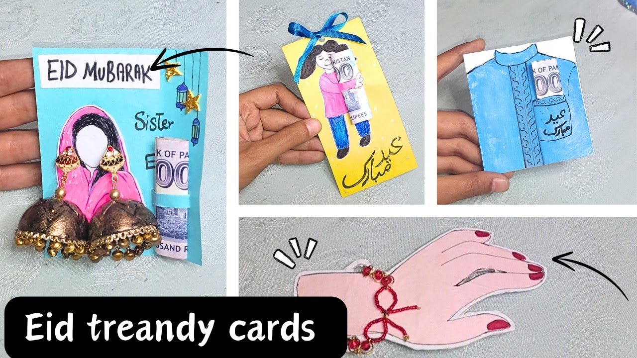 4 Stylish Eid Cards: Elevate Your Celebrations!"/Eid Mubarak Card ...