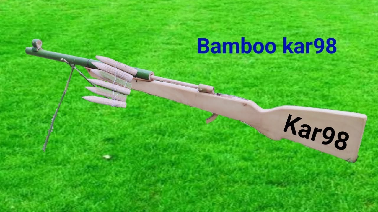 DIY Slingshot using bamboo //How to make bamboo toy gun - YouTube