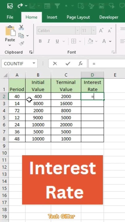 Easy way to Calculate Interest Rate in Excel - YouTube