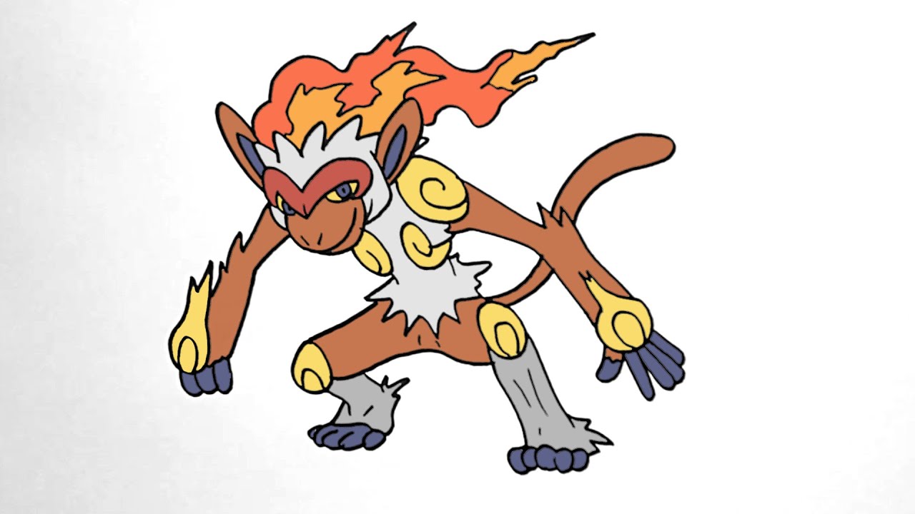 How to Draw INFERNAPE | Pokemon Character - YouTube