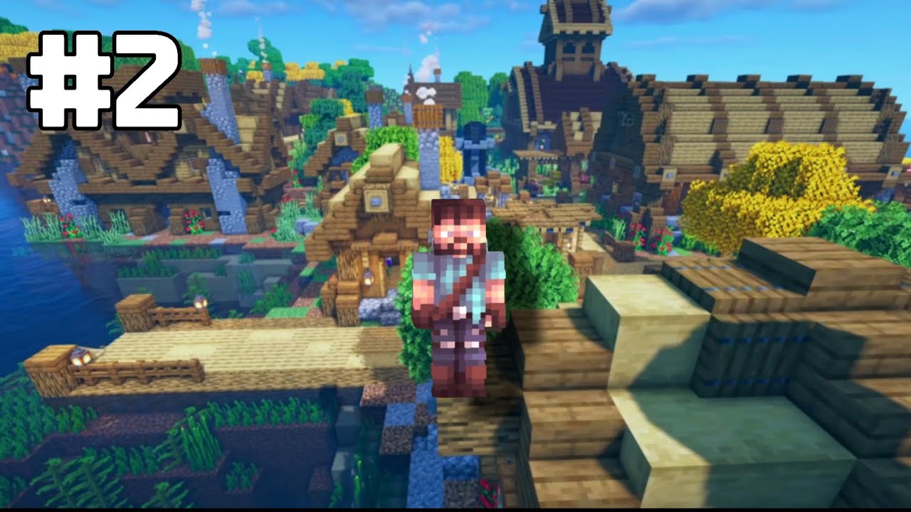 I found a beautiful village in minecraft snow biome - YouTube