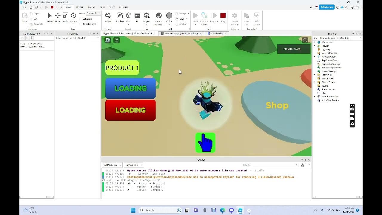 How to make a clicker game in roblox part 3 (Products,SavingScripts ...
