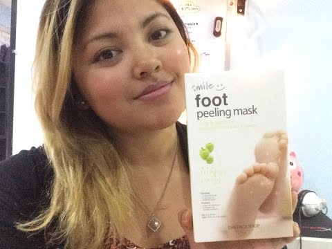 SMILE foot peeling mask REVIEW & 1st impression || THE FACE SHOP