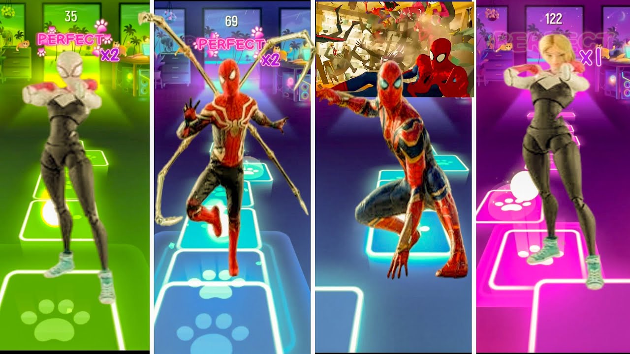 Tiles Hop Battle 72 Spidy&Spider Man2&Spider Verse&Spider Man - YouTube