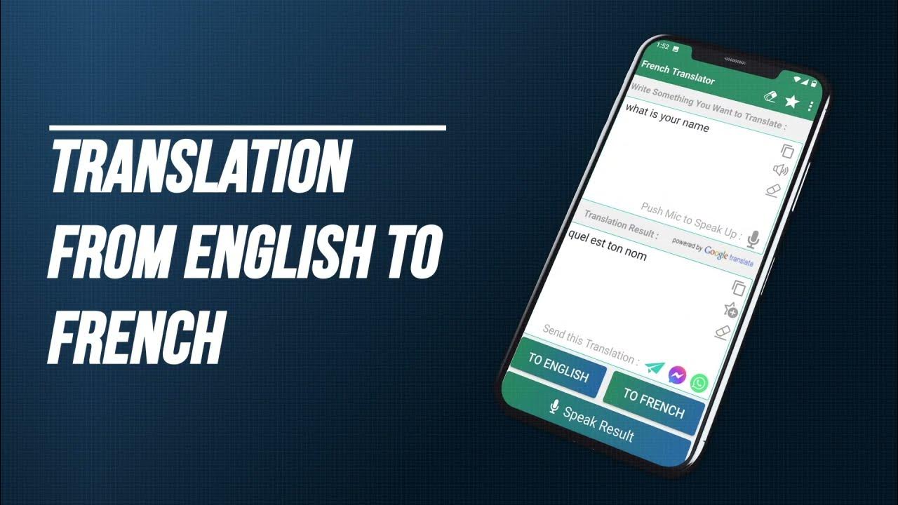 French English Translator App Promotion Video Editing - YouTube