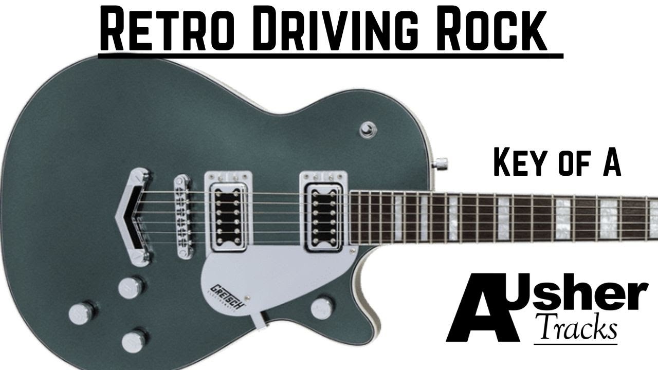 Retro Driving Rock in A major | Guitar Backing Track - YouTube