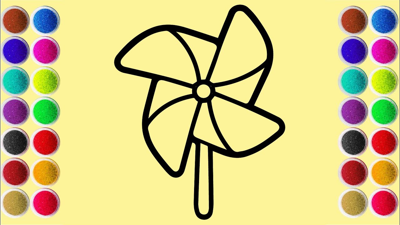 Coloring Children's Toy in the Form of a Windmill Colorful Using ...