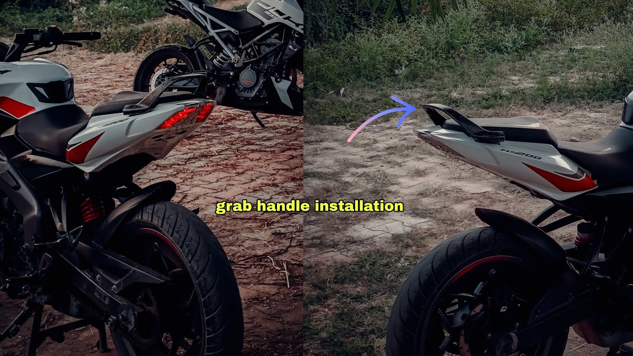 Discover 100 grab handle installation in ns200 💀 - YouTube