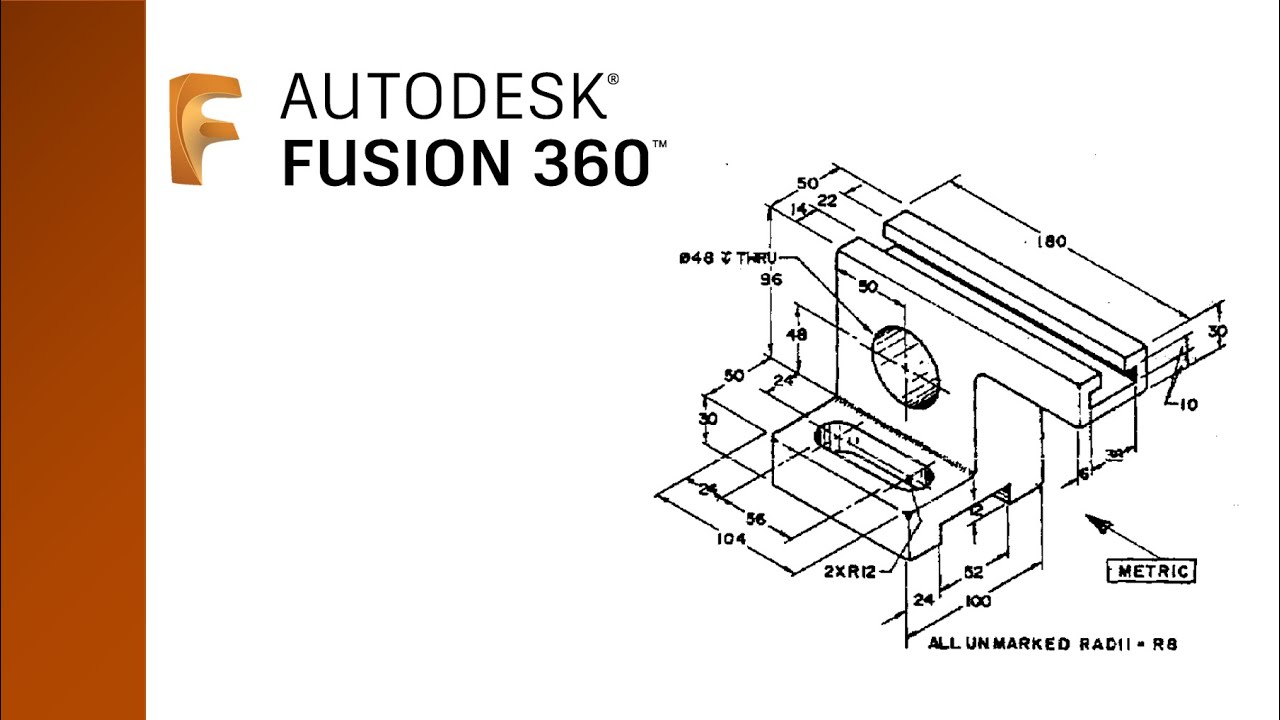 Basic 3D Drawing Fusion 360 Ex.1 - YouTube