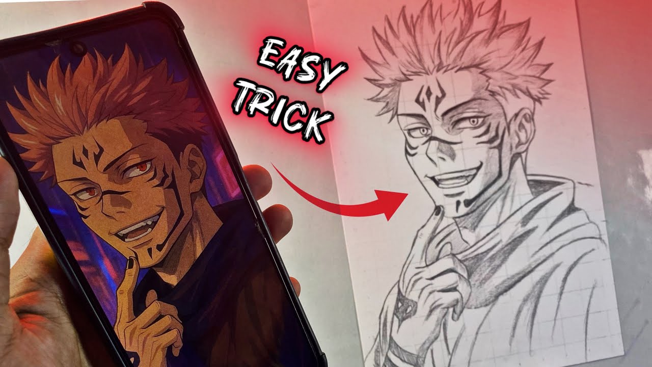 How to Draw Sukuna Step by Step | Easy Anime Drawing Tutorial - YouTube