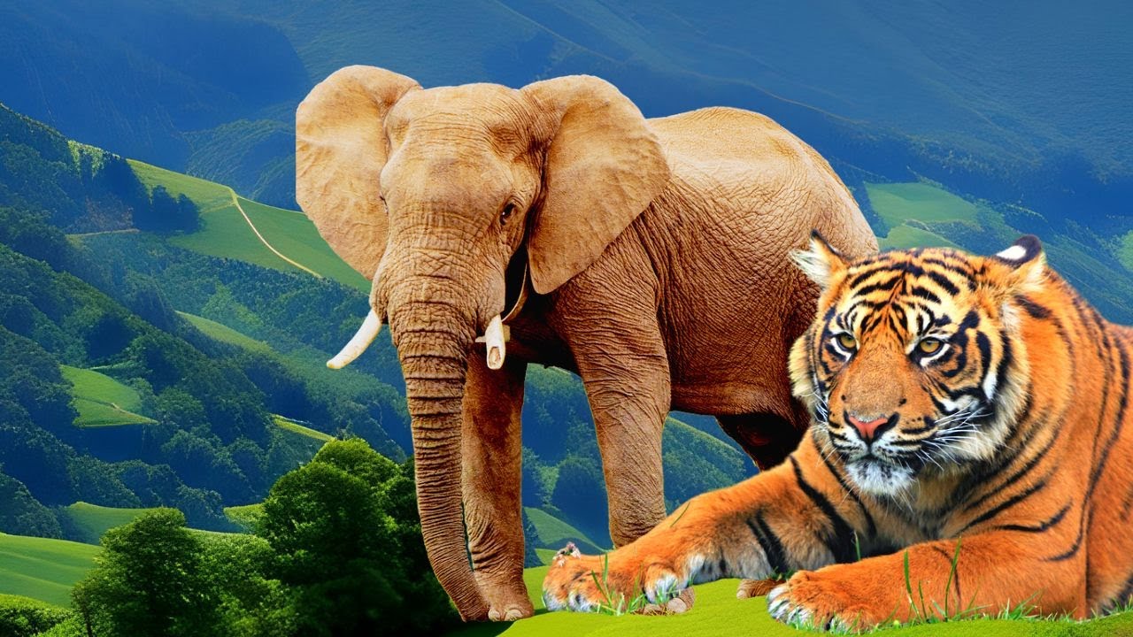 Animals Cute Moments | Tiger, Elephant, Goats, Deer, Peacock, Flamingo ...