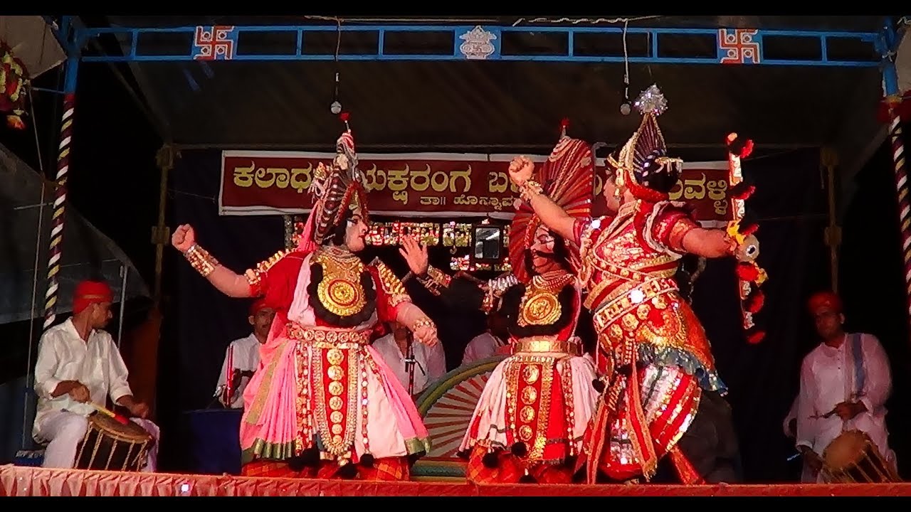 Yakshagana -- Thenku Badagu - Madanakshi Tharavali - Veeramani Kalaga ...