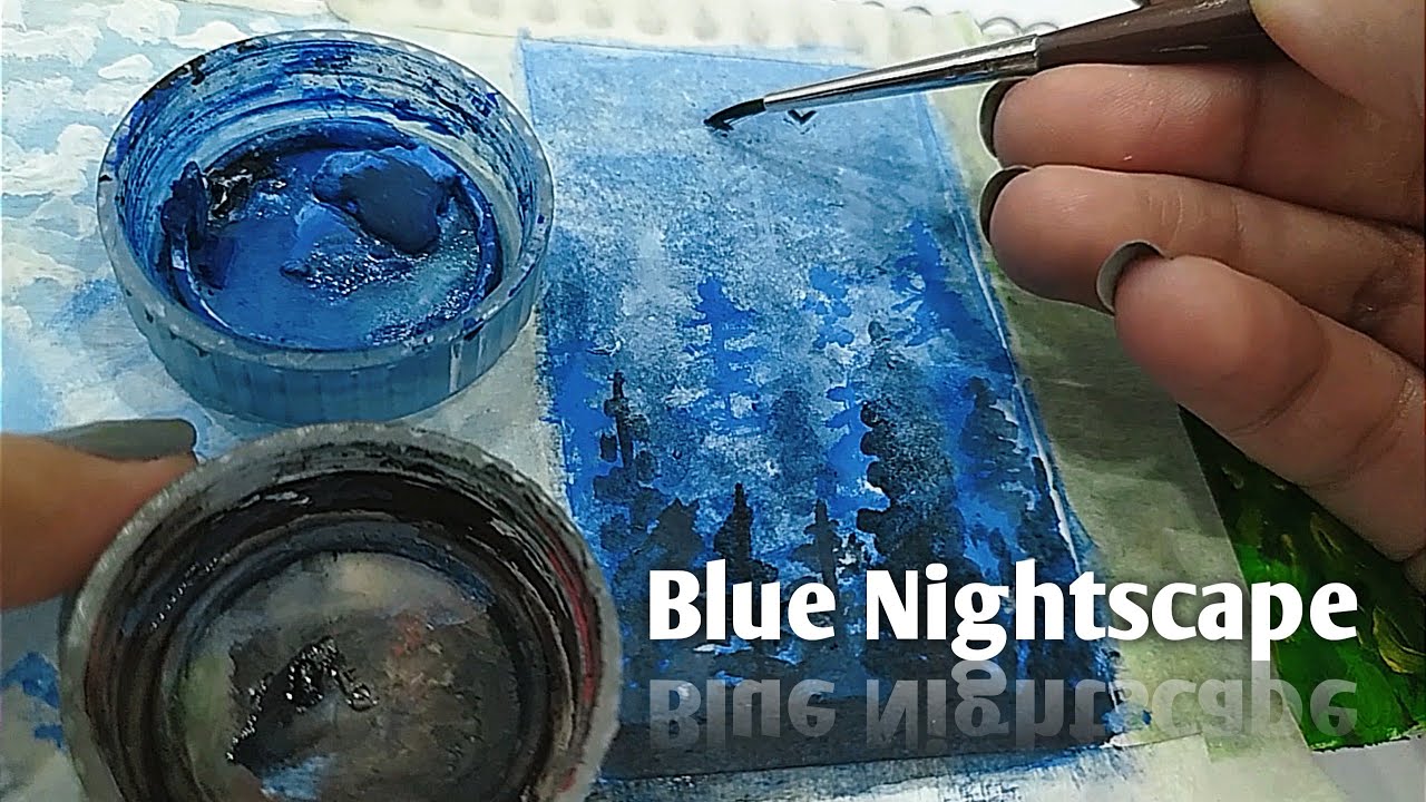 Mesmerizing Blue Forest Painting - Full Art Process - YouTube