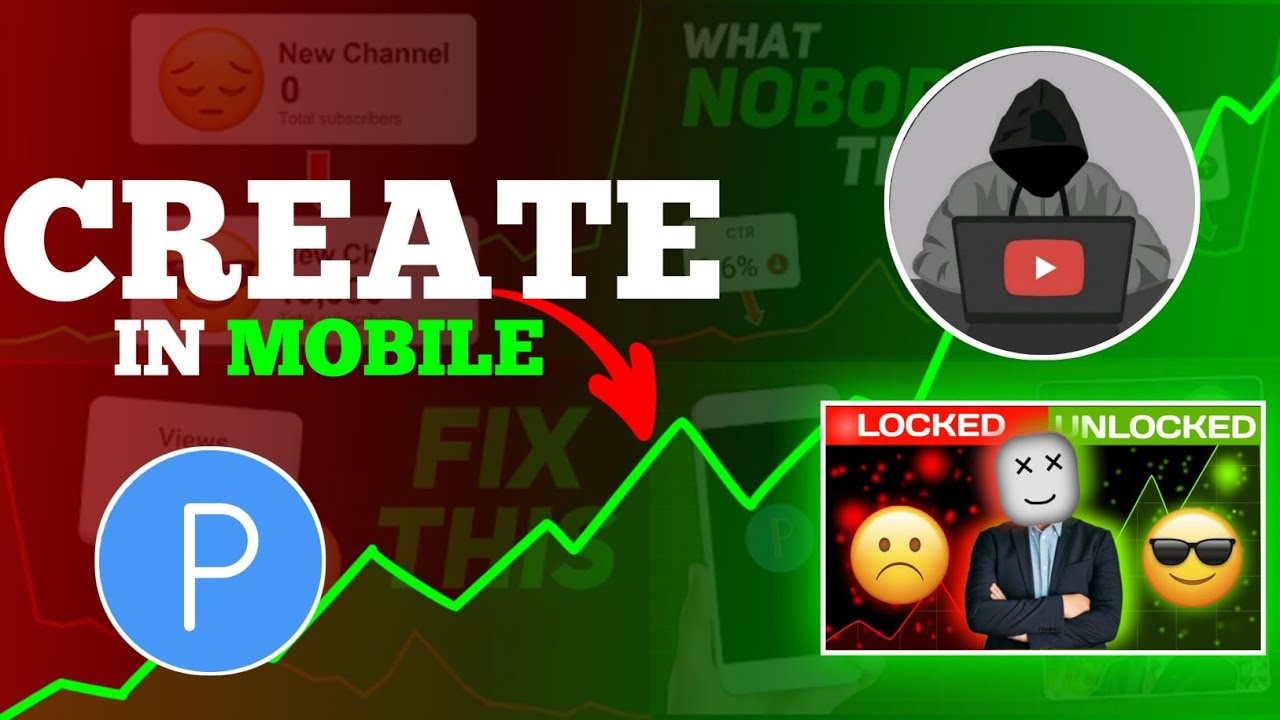 How to create green graph thumbnails in mobile 📲 #creators #thumbnail ...