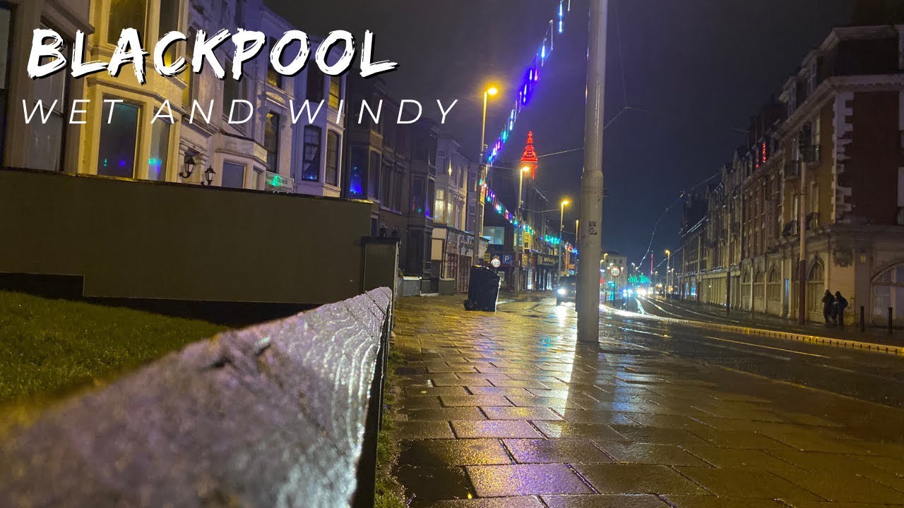 Blackpool wet and windy Monday 4th December 2023 - YouTube
