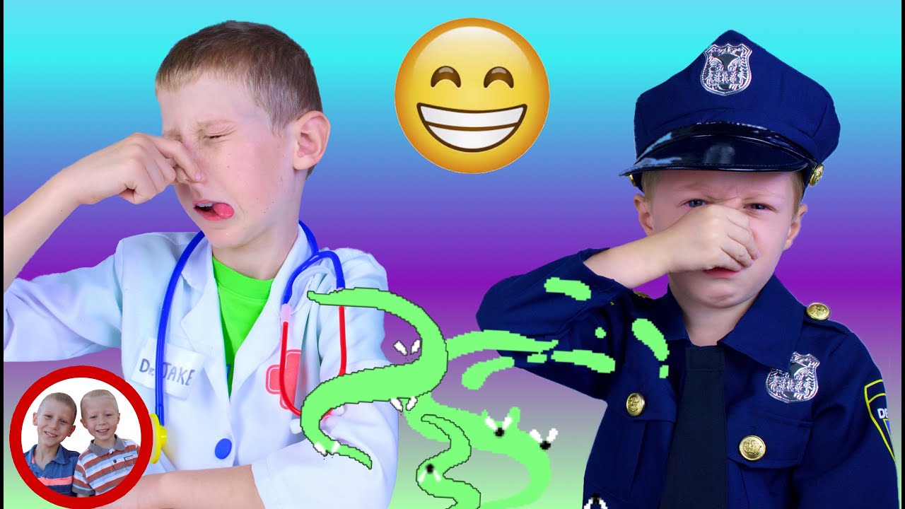 Stinky surprise! | Doctor Set Toys | Mike and Jake pretend play ...