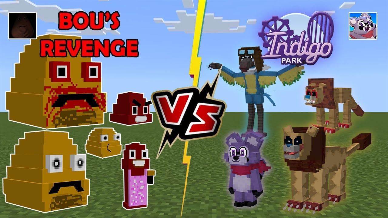Bou's Revenge VS Indigo Park [Minecraft Addon] 🆚 [Pou] - YouTube