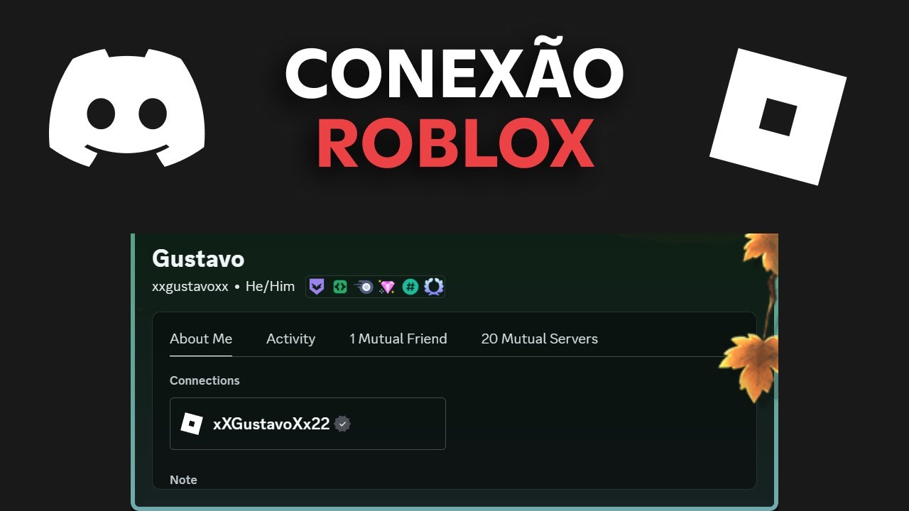 COMO CONECTAR SUA CONTA DO ROBLOX - Discord - YouTube
