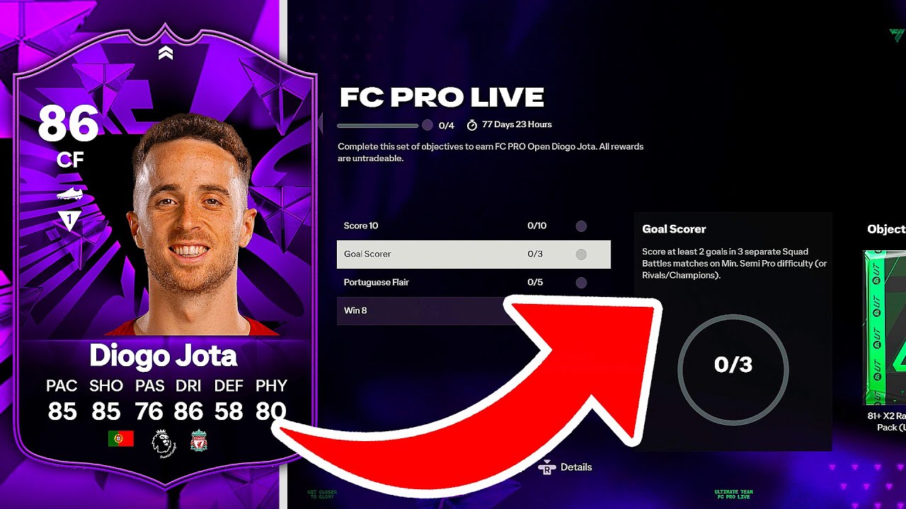 How to Complete FC Pro Open Diogo Jota Objectives 🔥 EA FC 24 - YouTube
