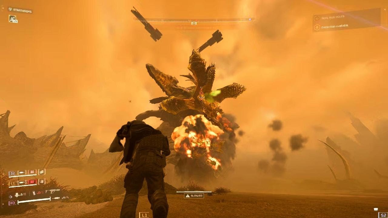 HELLDIVERS 2 First hive lord encounter its huge - YouTube