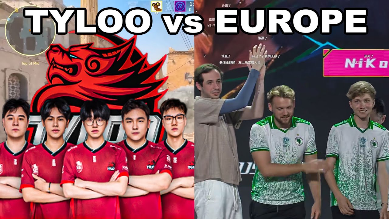 TYLOO VS TEAM EUROPE SHOWMATCH (m0nesy, Kennys, Scream, Niko & Cadian ...