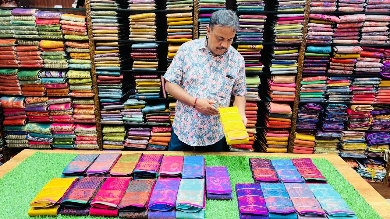 Semi Silk Saree | Visri Fold | Sri Kumaran Silks Salem - YouTube