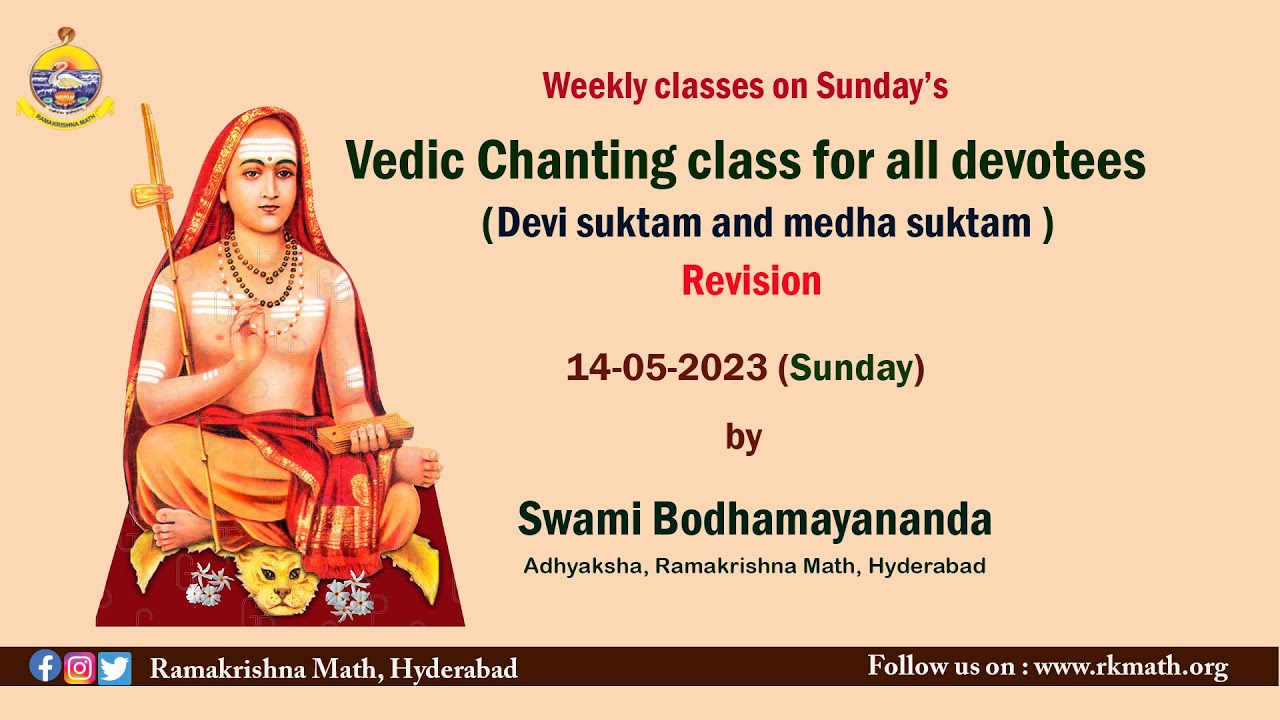 Vedic Chanting class on Devi suktam and medha suktam (Revision).14th ...