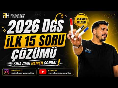 2026 DGS MATEMATİK SORULARI I İLK 15 SORU