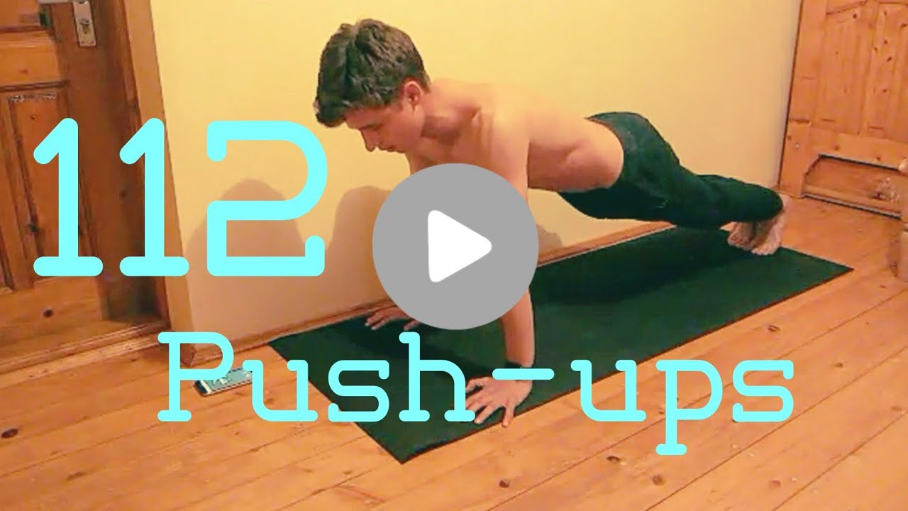 my record in push-ups. 112 repetitions - YouTube