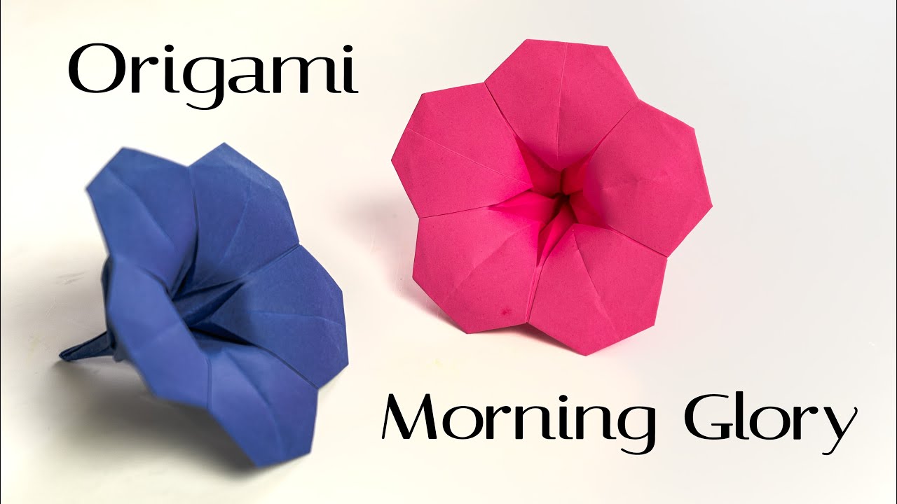 Origami Morning Glory Flower. How to Make Paper Flowers. - YouTube