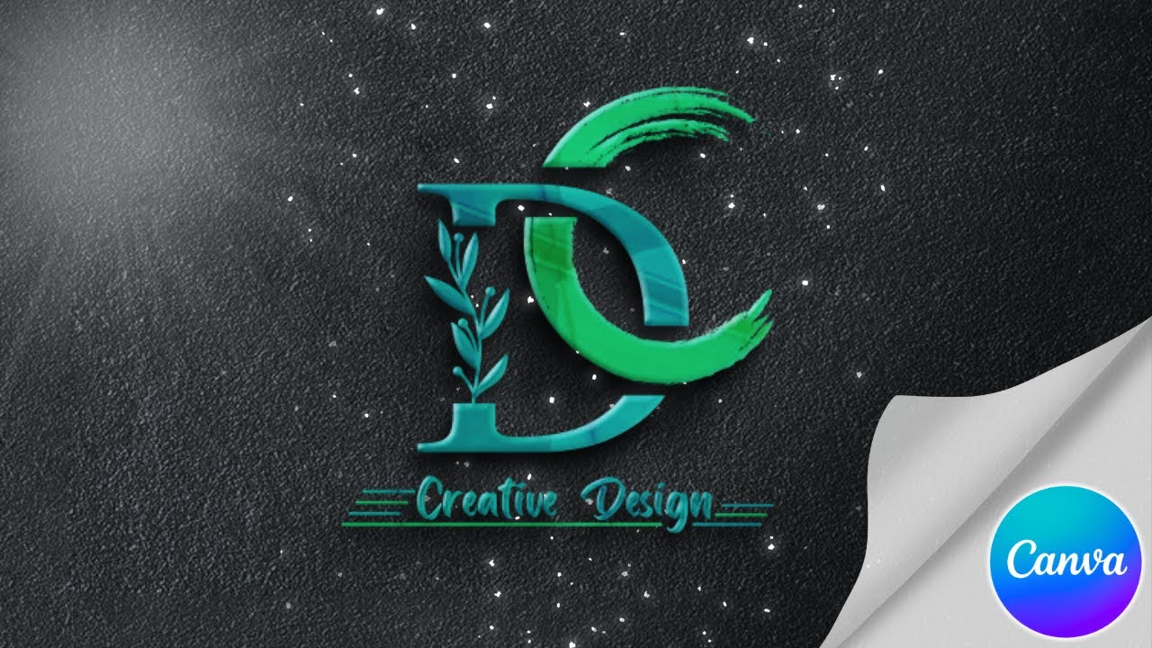 Realistic 3D Monogram Logo Design with Canva & Photopea | Create Cool ...