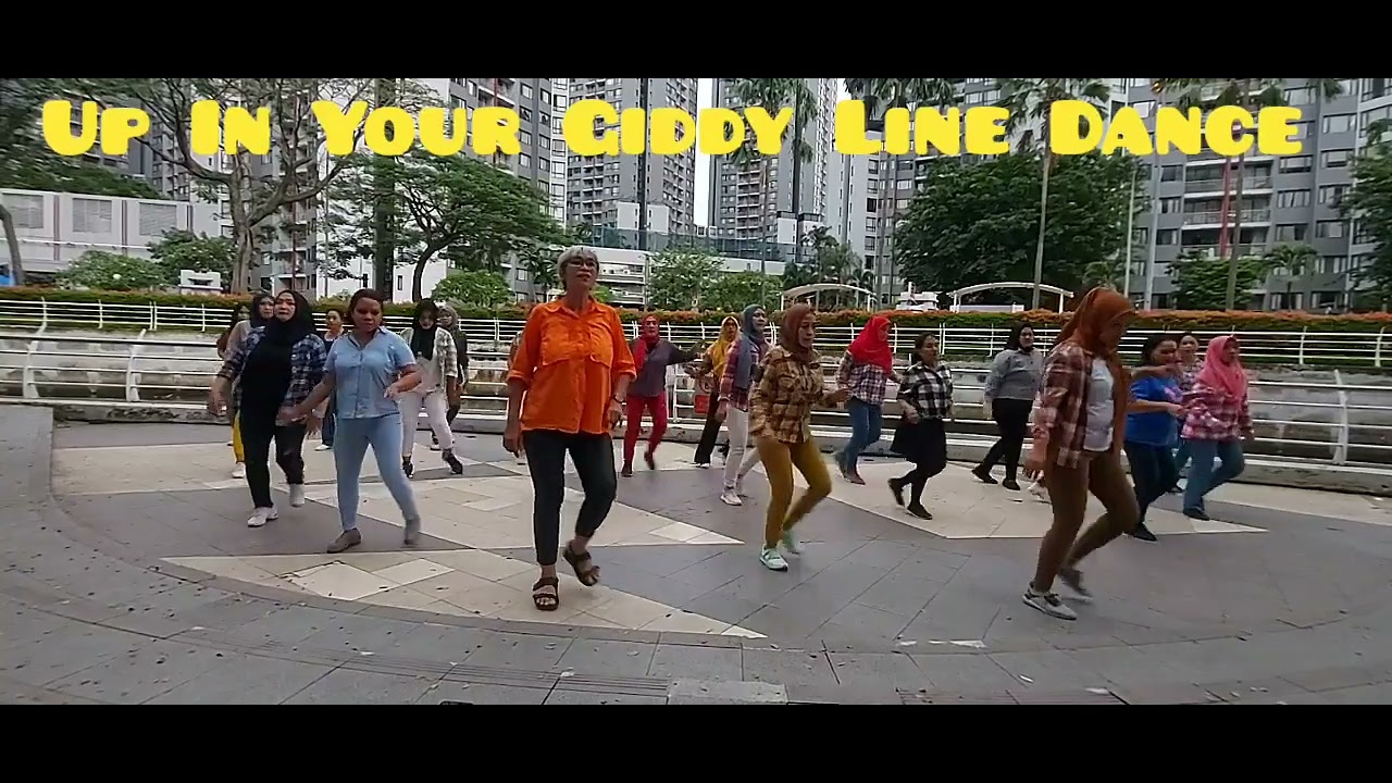 Up Ib Your Giddy Line Dance Demo by Mld - YouTube