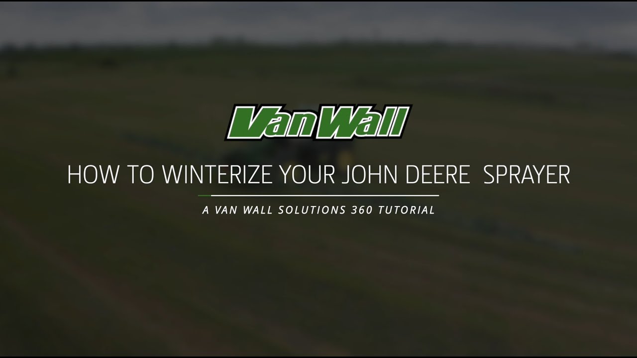 How to Winterize your John Deere Sprayer - YouTube