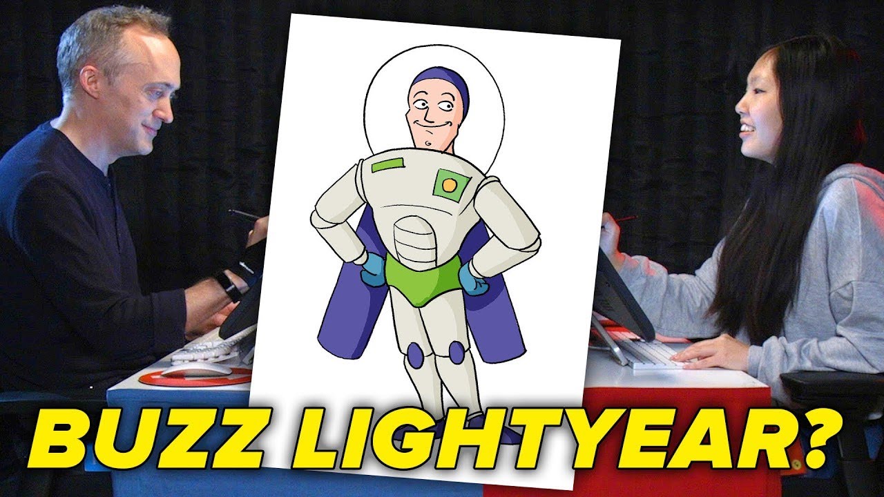 Animator Vs. Cartoonist Draw Pixar Characters From Memory • Draw-Off ...