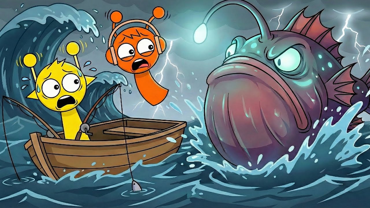 Sprunki Adventure: Deep Sea Shock🌊😱Simon & Oren Go Fishing and Meet a ...