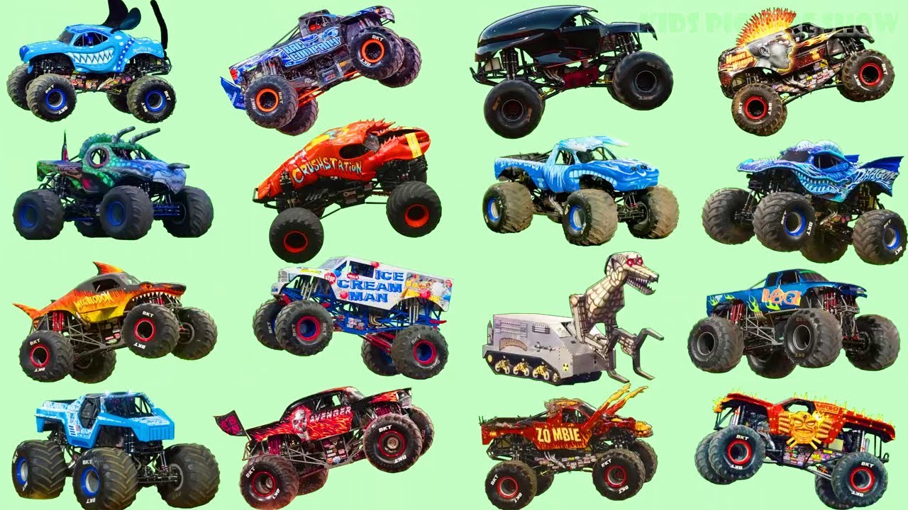 Monster Vehicles Collection - Monster Trucks - Monster Jam Video - The ...