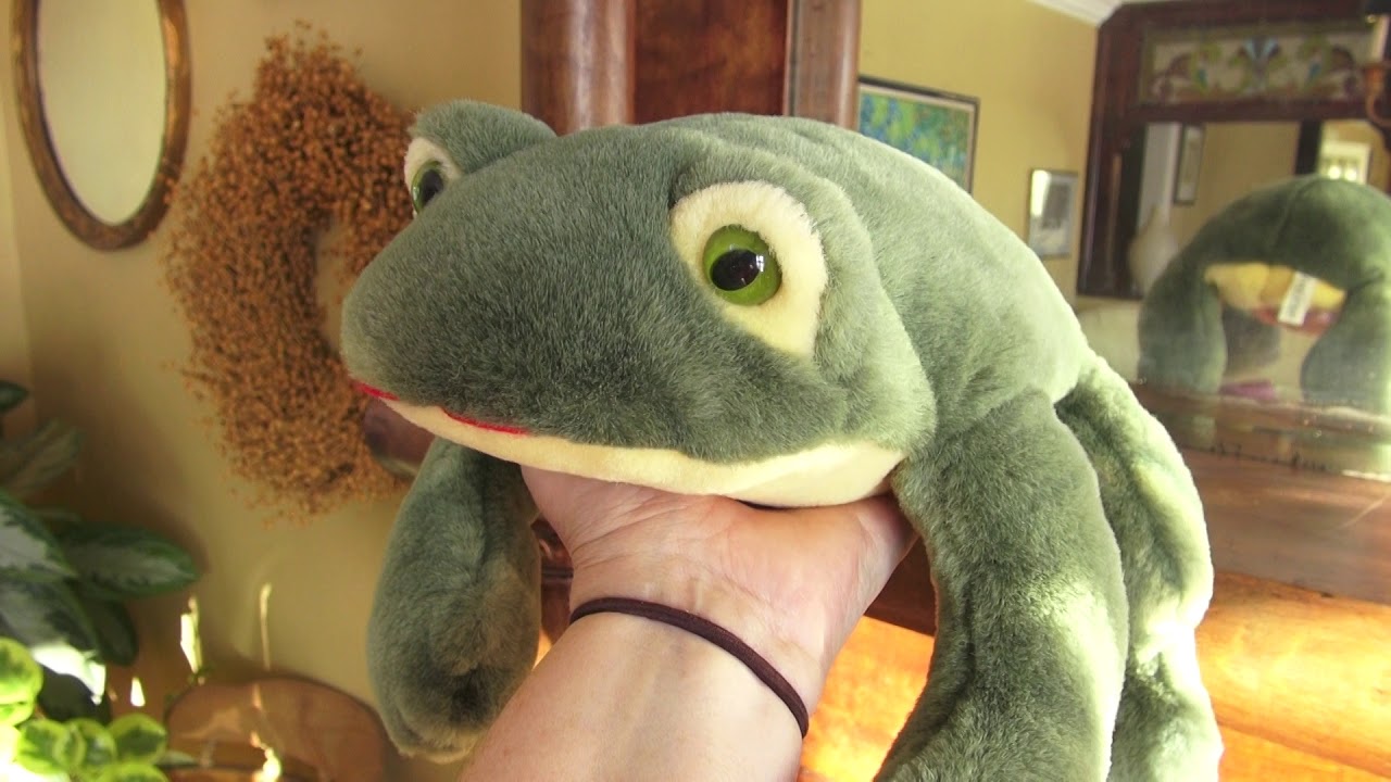Croaking Stuffed Frog Toy - YouTube