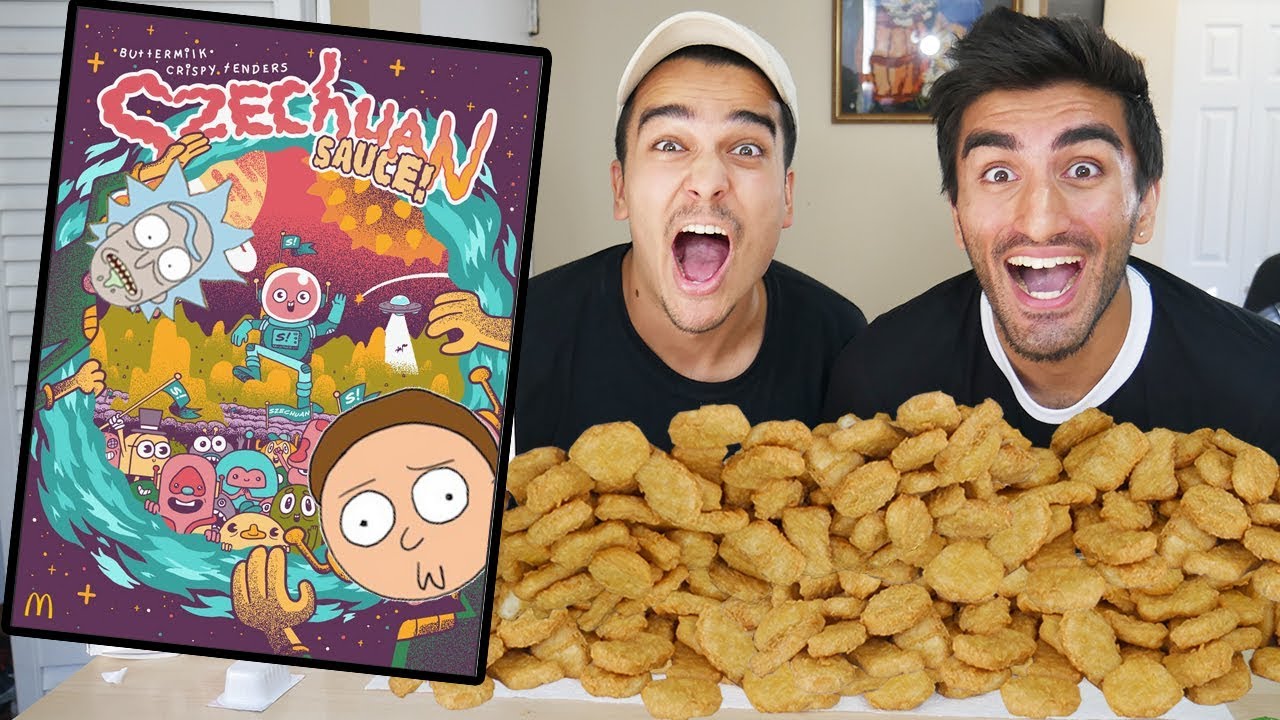 100 Chicken Nugget Challenge WITH SZECHUAN SAUCE FROM RICK AND MORTY ...