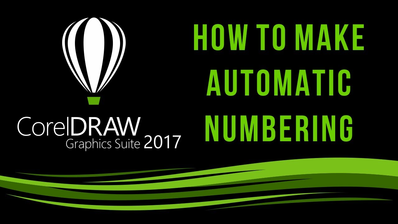 HOW TO MAKE AUTOMATIC NUMBERING IN CorelDRAW YouTube HOW TO MAKE AUTOMATIC NUMBERING IN CorelDRAW YouTube