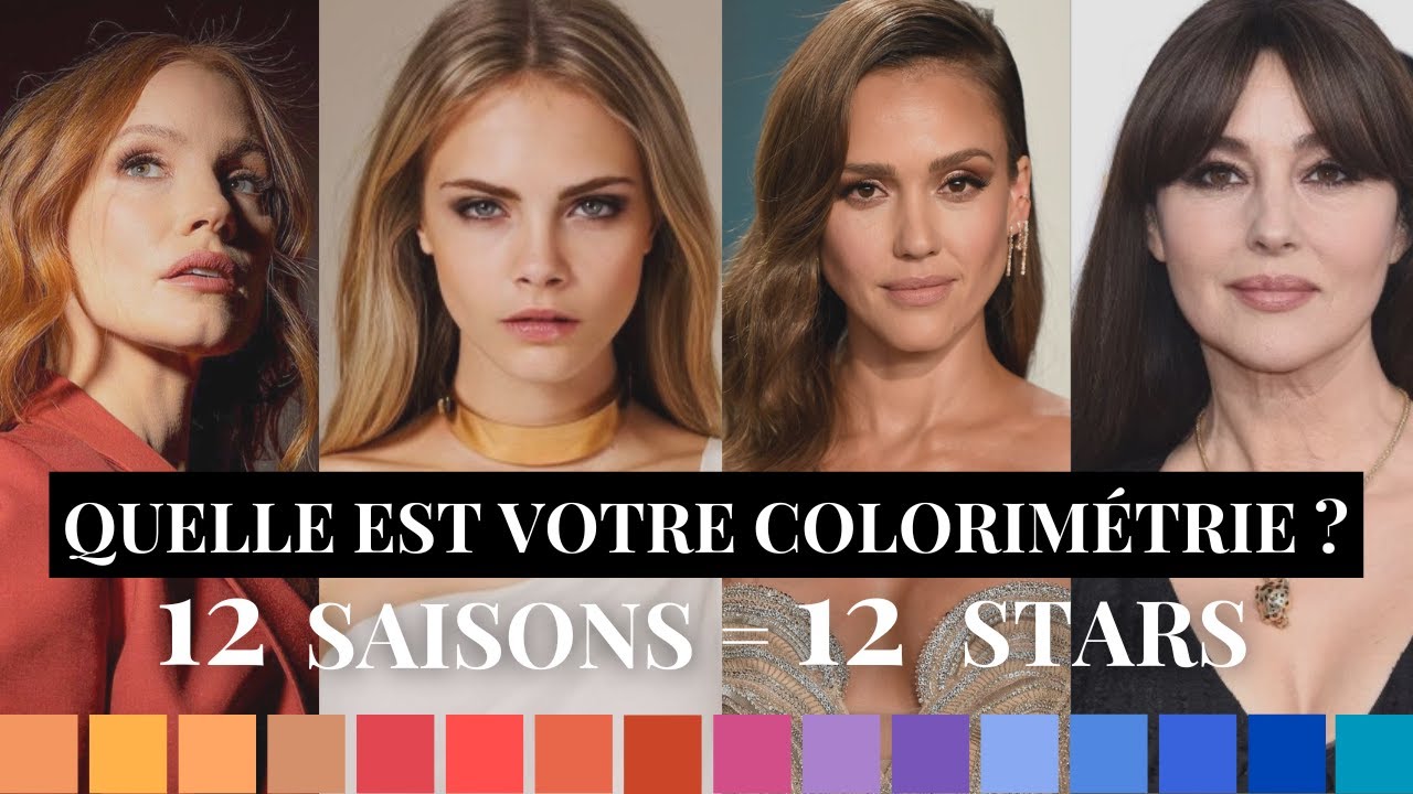 Connaître sa colorimétrie parmi les 12 saisons - YouTube