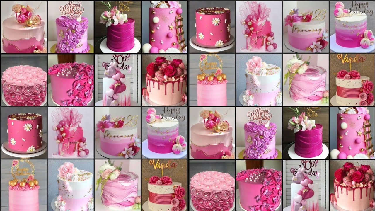 💓 Pretty Pink Cake Decoration ideas || Latest & Best Pink Colour Cake ...