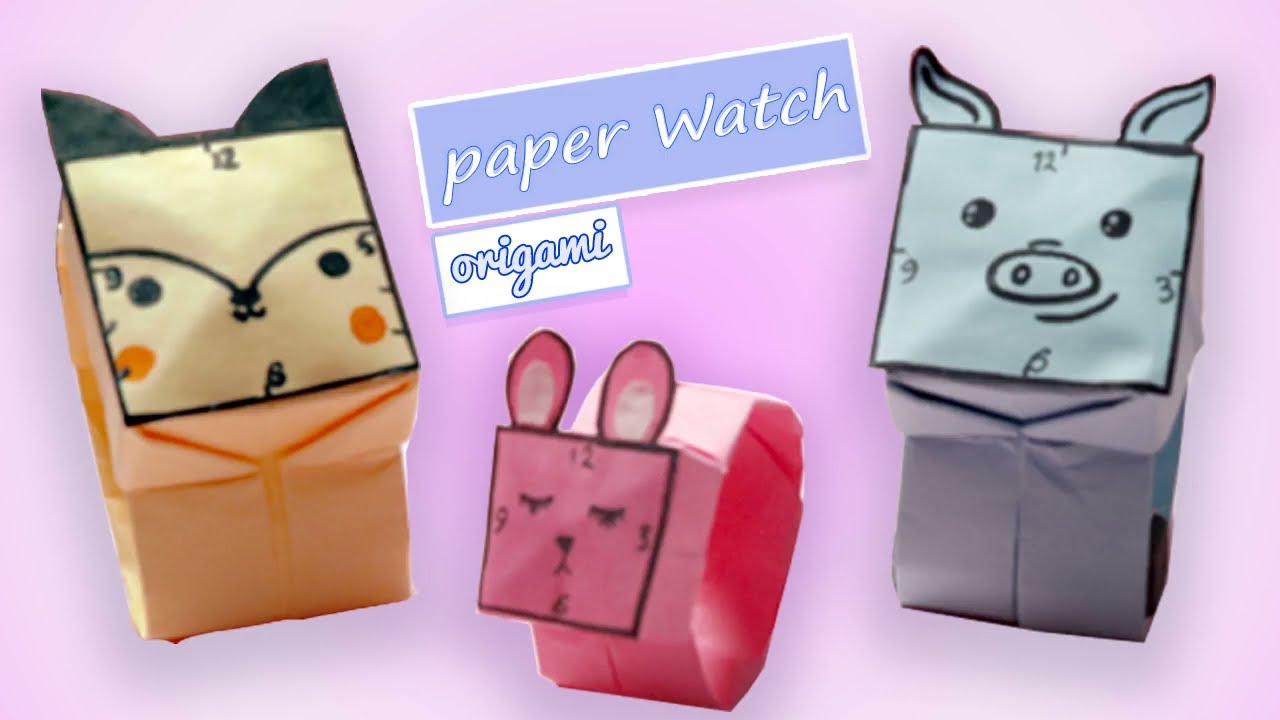 diy paper watch easy / paper watch for kids / origami watch with paper ...