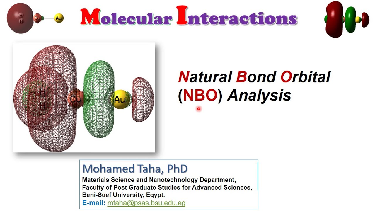 QM02 | 02 | Molecular Interactions: Natural Bond Orbital (NBO) Analysis ...