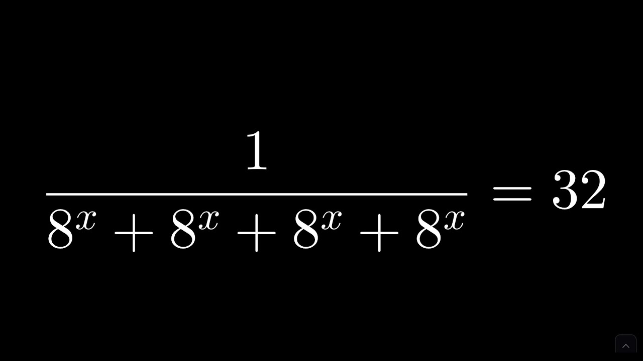 Exponent question can you solve it - YouTube