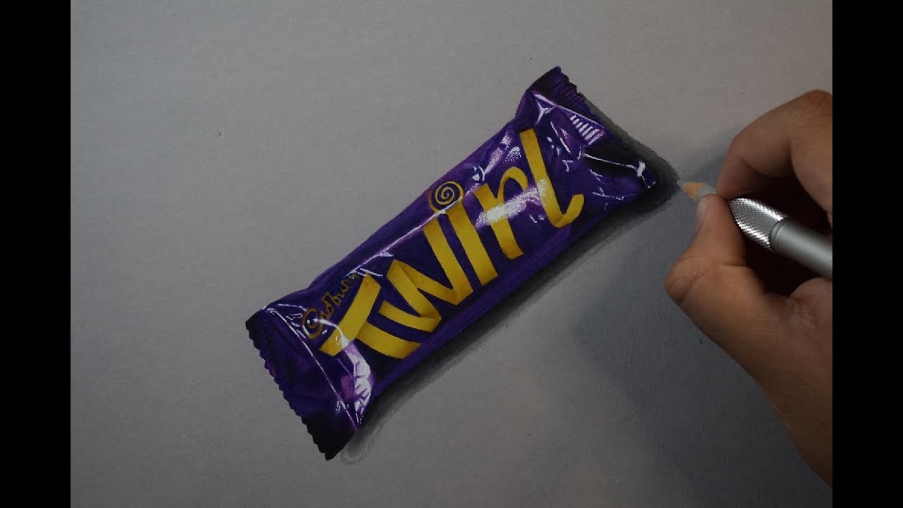 Drawing Time Lapse | Cadburys Twirl | Hyperrealistic Art #Drawing # ...